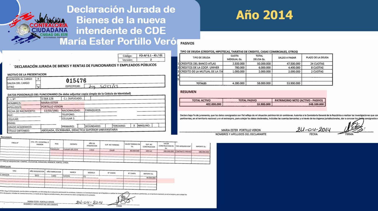 María Portillo era INDIGENTE, pero su PATRIMONIO CRECIÓ más del 200% ...